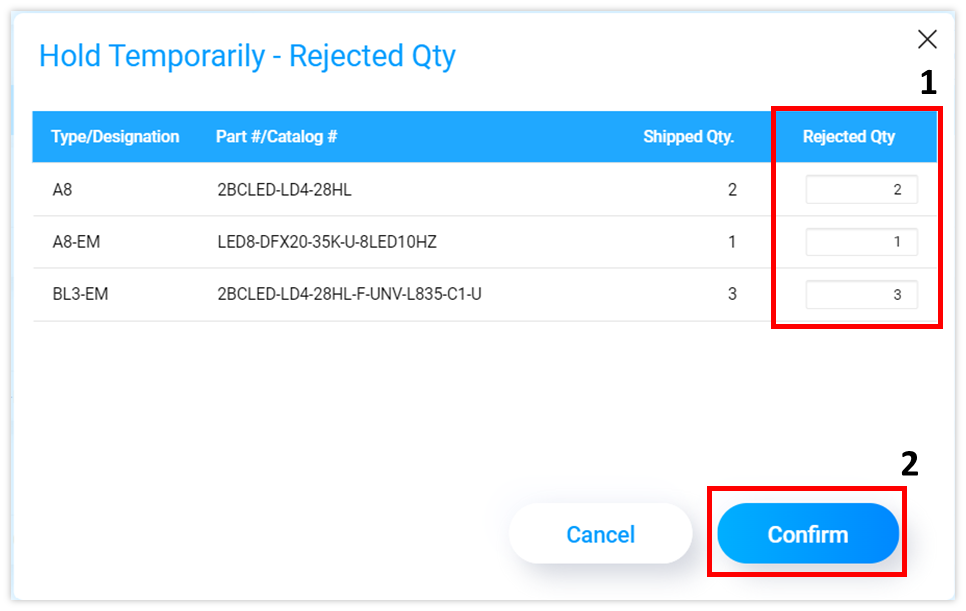How can I report the shipment rejected by the customer? – ecoInsight