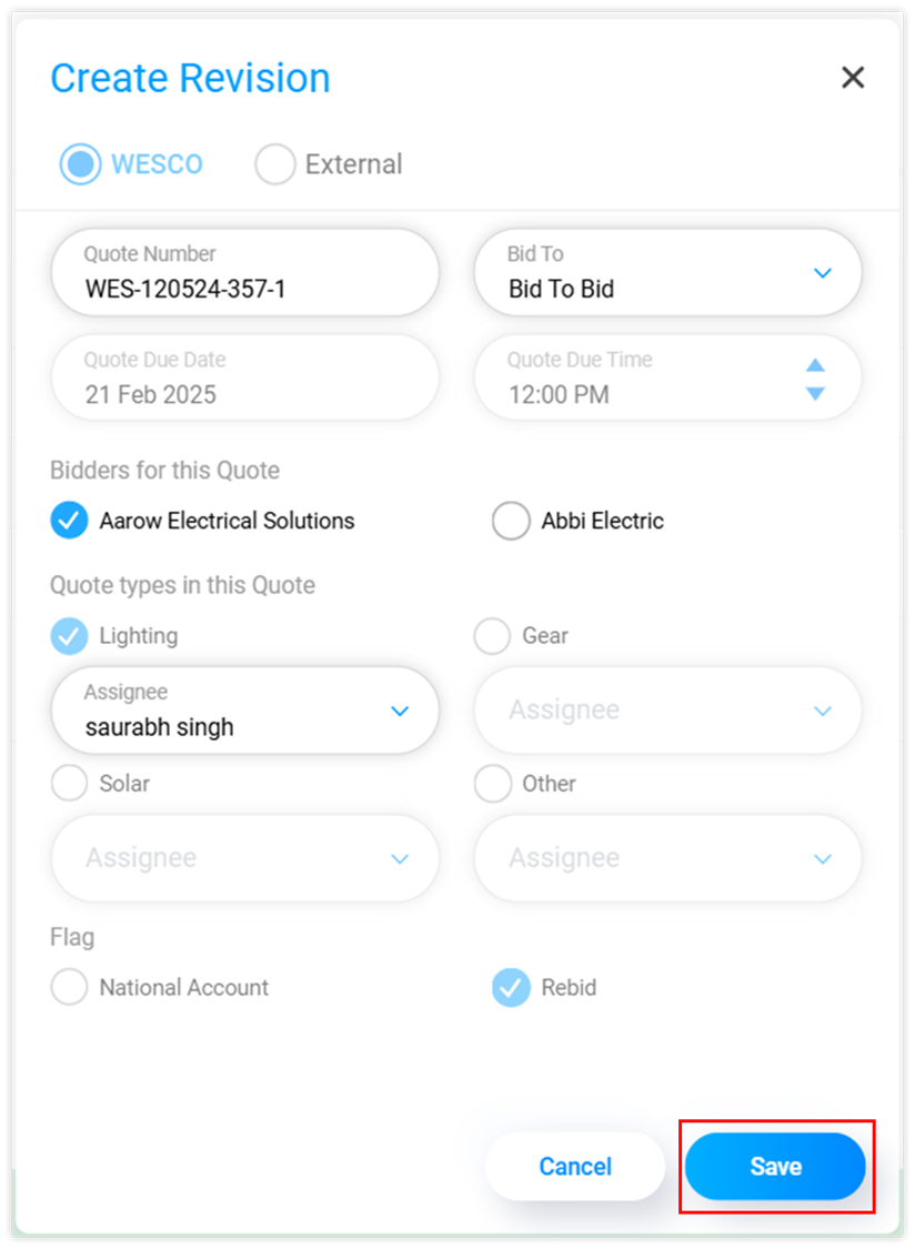 How to Create a Quote Revision – ecoInsight