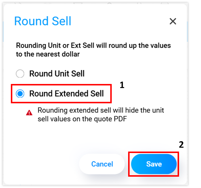 How do I round the prices in the Quote? – ecoInsight